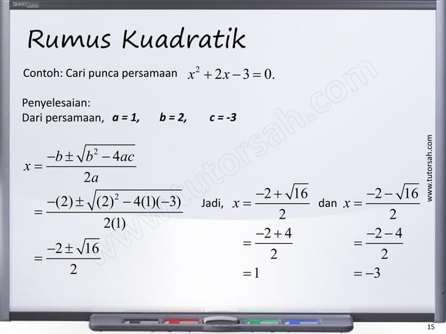 Matematik tambahan tingkatan 4 persamaan kuadratik {add math form 4 ...