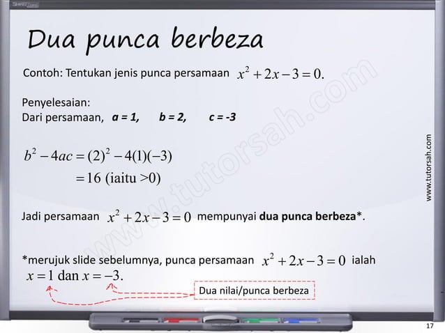 Matematik tambahan tingkatan 4 persamaan kuadratik {add math form 4 ...