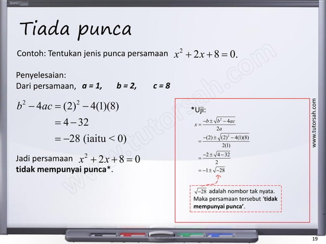 Matematik tambahan tingkatan 4 persamaan kuadratik {add math form 4 ...