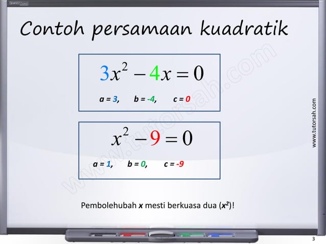 Matematik tambahan tingkatan 4 persamaan kuadratik {add math form 4 ...