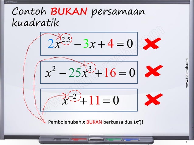 Matematik tambahan tingkatan 4 persamaan kuadratik {add math form 4 ...