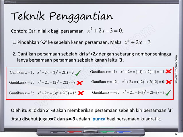 Matematik tambahan tingkatan 4 persamaan kuadratik {add math form 4 ...
