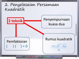 Matematik tambahan tingkatan 4 persamaan kuadratik {add math form 4 ...
