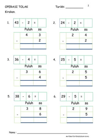 Matematik tolak kssr3 ppki | PDF