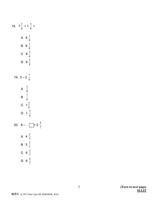 Mathematics year 5 paper 1 penggal 1 | DOCX