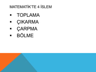 Matematık | PPTX