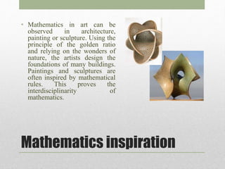 Mathematics in art by group 1 | PPTX