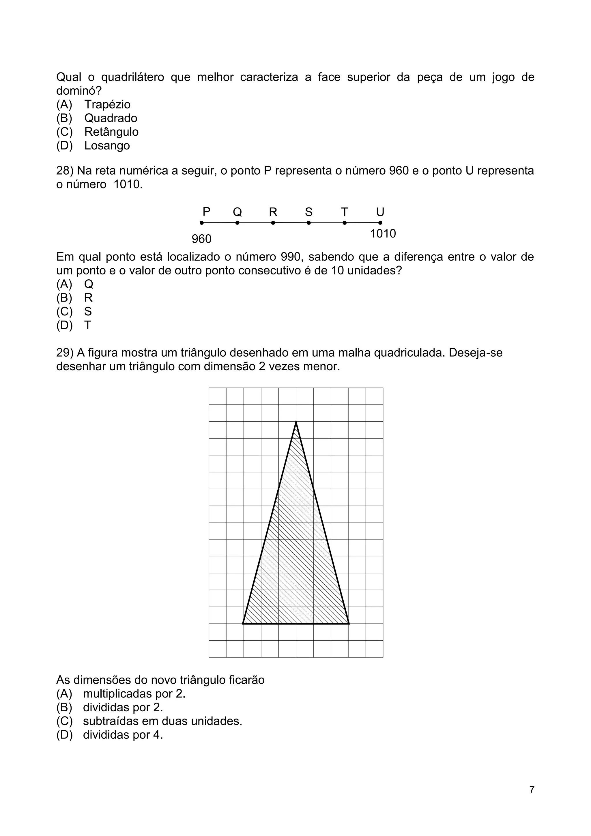 Matemática caderno de questôes (5º ano) - prova brasil | PDF