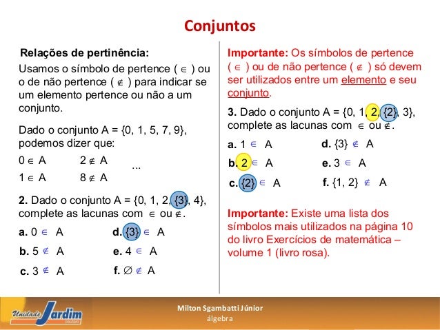 Matemática conjuntos