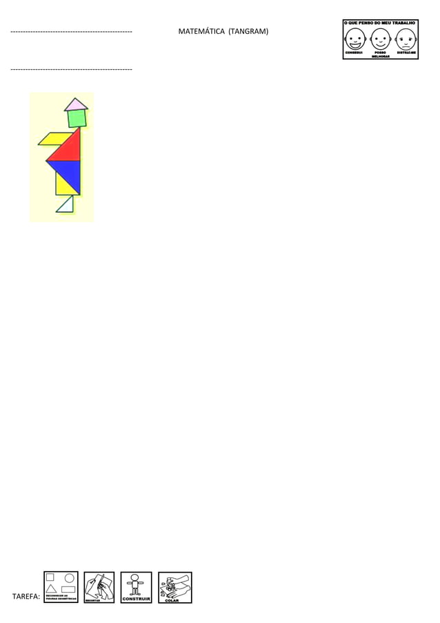 Matemática ficha tangram 5 | PDF
