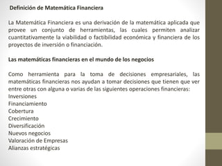 Matemática financiera | PPTX