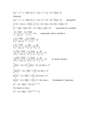 Matemática ii ecuaciones diferenciales | DOCX