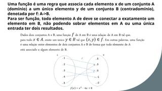Aprofundamento em Funções Matemáticas: Domínio, Imagem e Tipos | PPTX