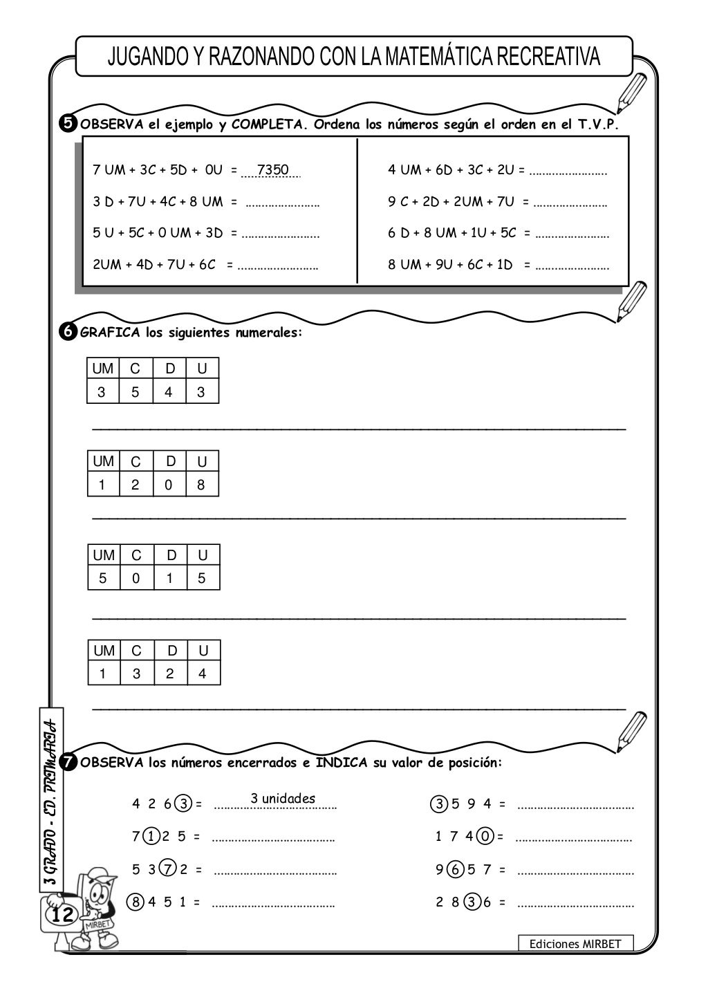 Matemática recreativa 3 grado