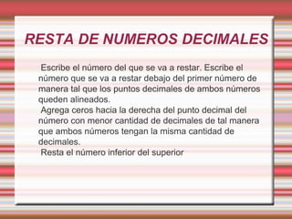 Los números decimales | PPTX