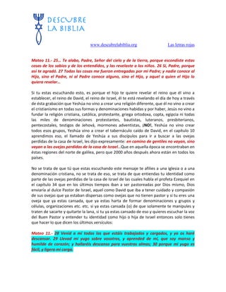 Mateo 11 venid a mi | PDF