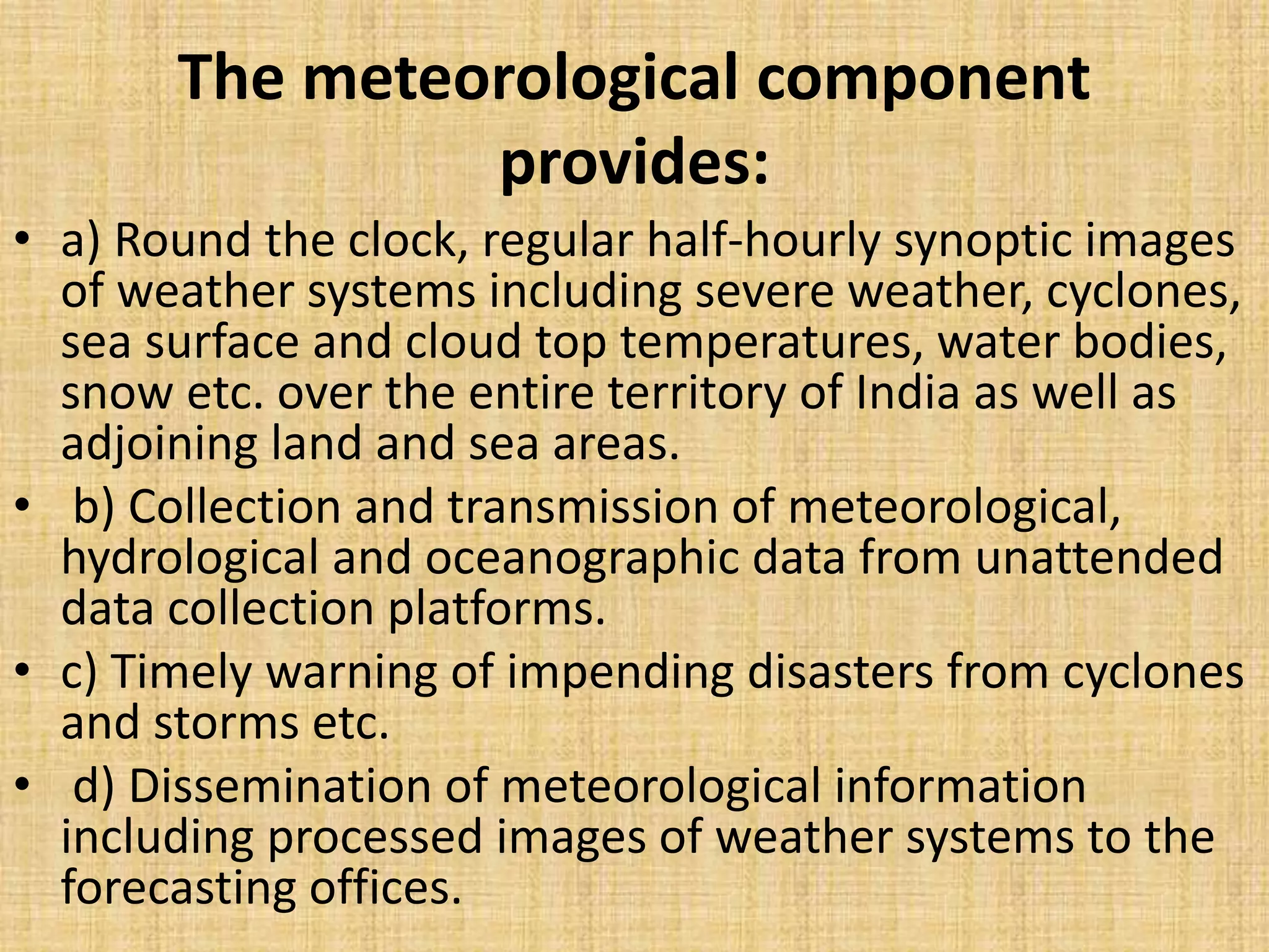 mateorological and ocean monitoring satellite (2).pptx | Geography ...