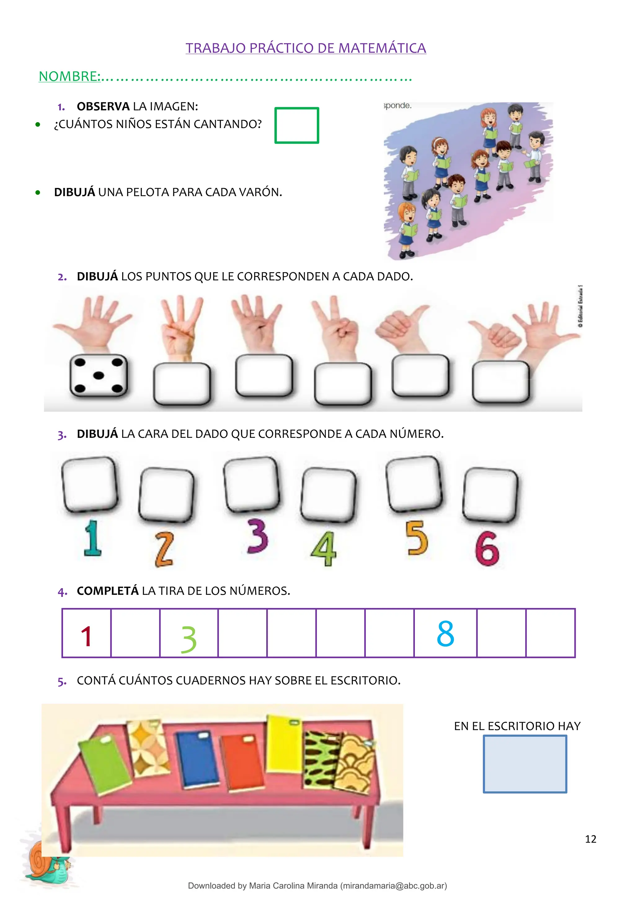 mate primero.pdf matematica primer grado | PDF