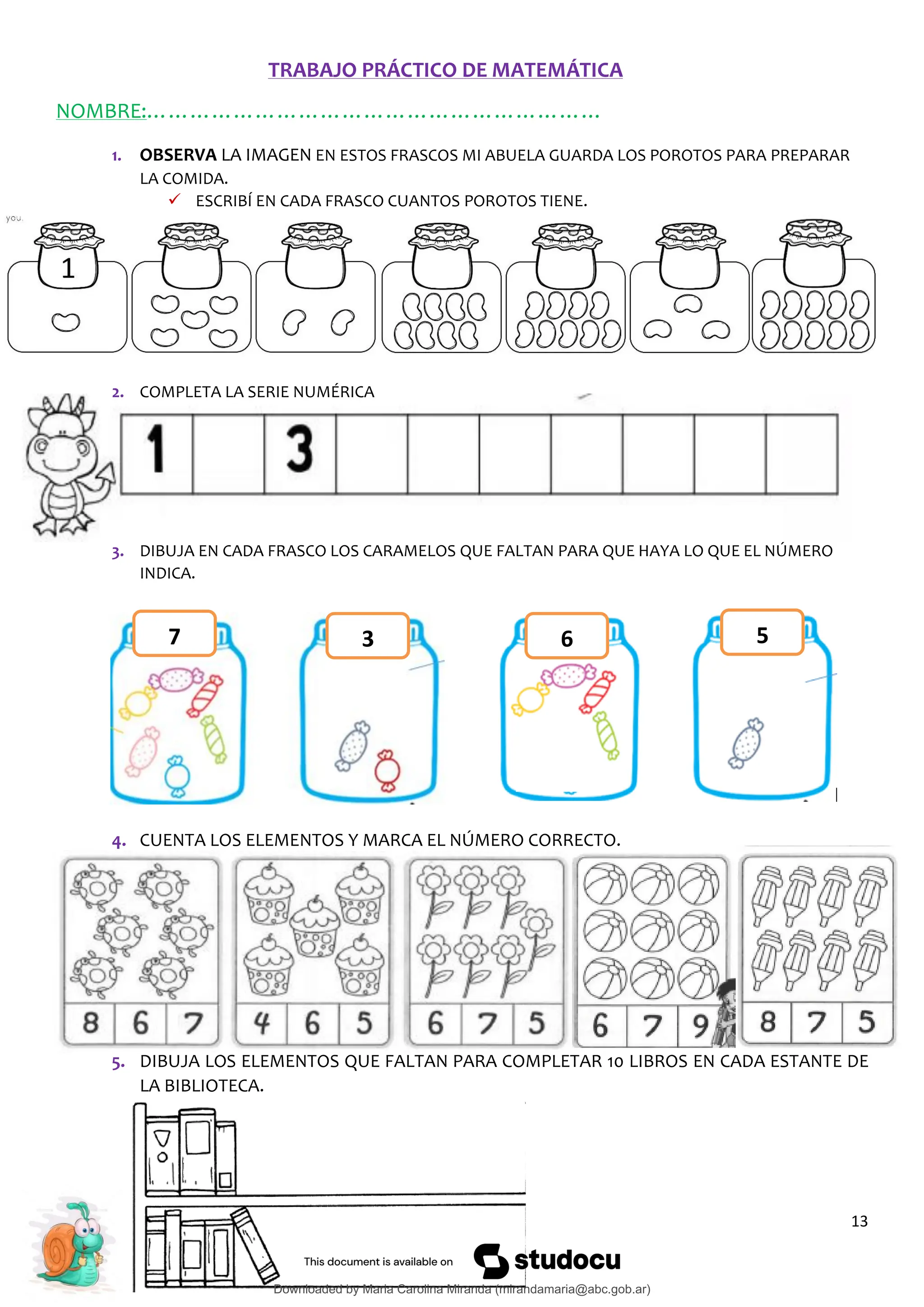 mate primero.pdf matematica primer grado | PDF