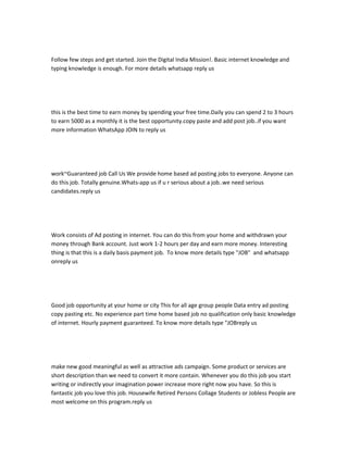 Easy & simple english typing work for male & female | RTF