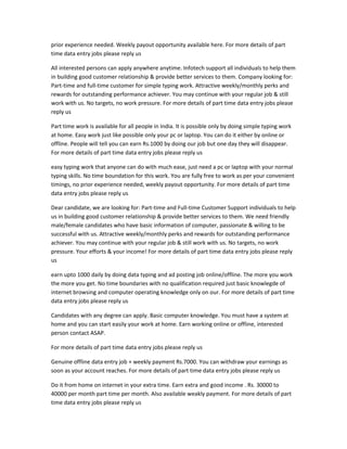 Easy & simple english typing work for male & female | RTF