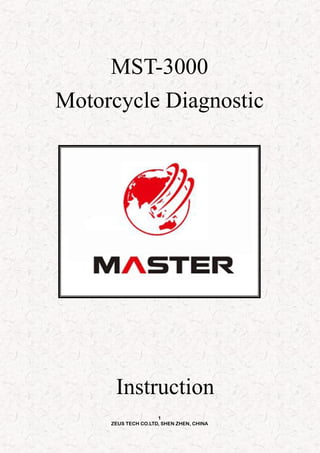 Master MST-3000 Motorcycle Diagnostic Scanner User manual | PDF