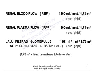 materii kuliah anatomi dan fungsi ginjal | PDF