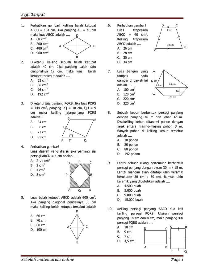 Materi 110 segiempat | PDF