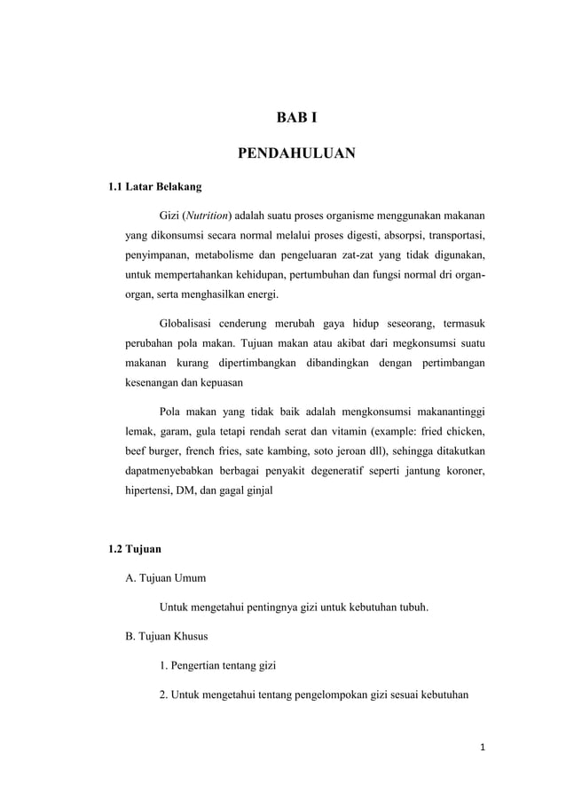 pemenuhan gizi terhadap kebutuhan | PDF