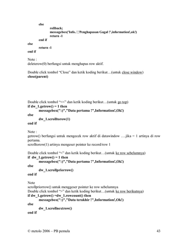 membuat program sederhana menggunakan power builder | PDF