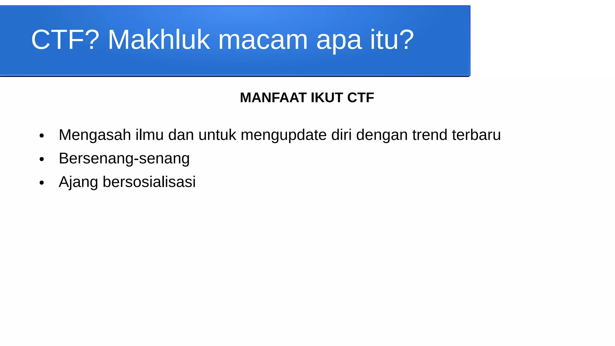 Introduction to CTF | PPT