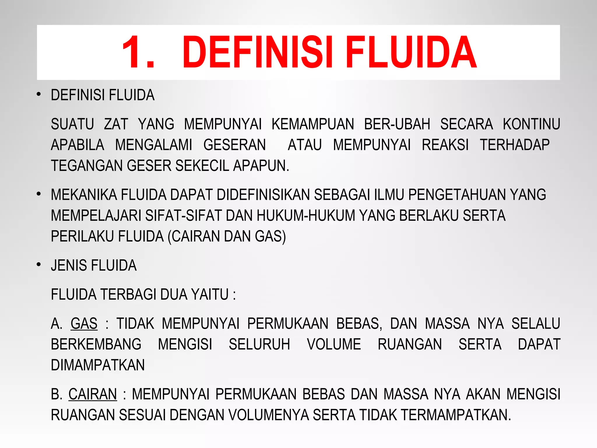 Materi 1 mekanika fluida 1 | PPT