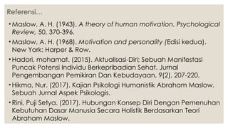 Suatu Teori Dinamika Holistik Abraham Maslow | PPTX