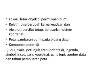 MATERI PEMAHAMAN LOKASI MELALUI PETA IPS KELAS 7 | PPTX