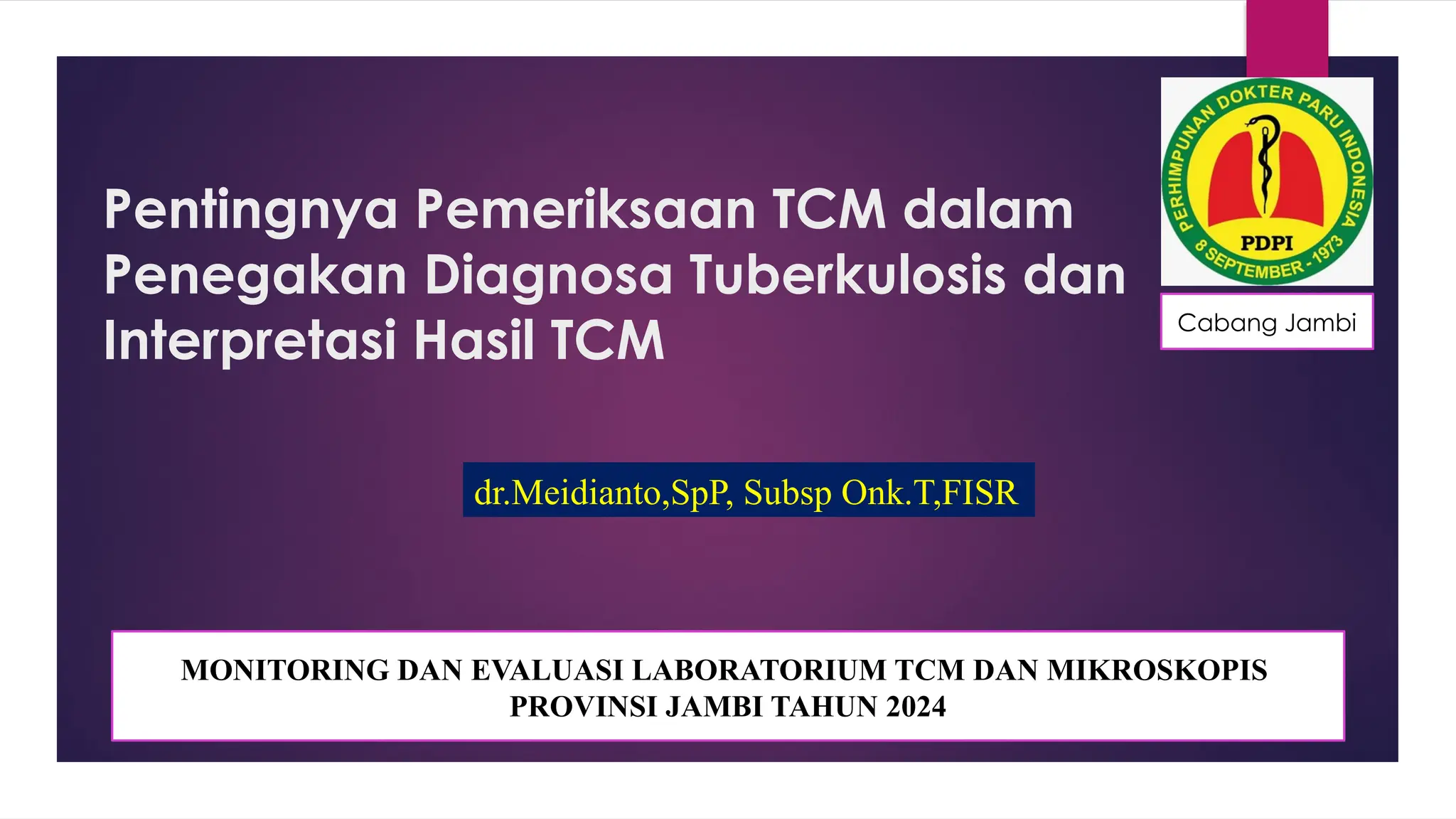 Materi. Pentingnya Pemeriksaan TCM dalam Penegakan Diagnosa ...