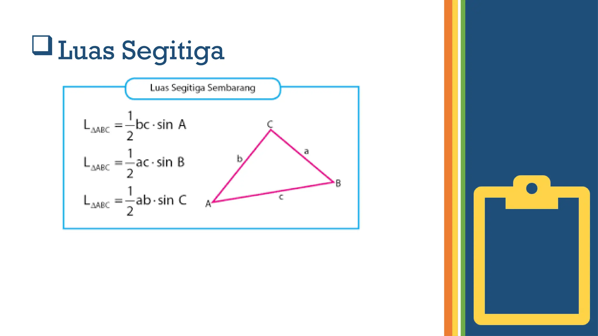 Materi Aturan Sinus dan cosinus matematika | PPTX