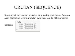 struktur kendali dalam pemrograman website | PPTX