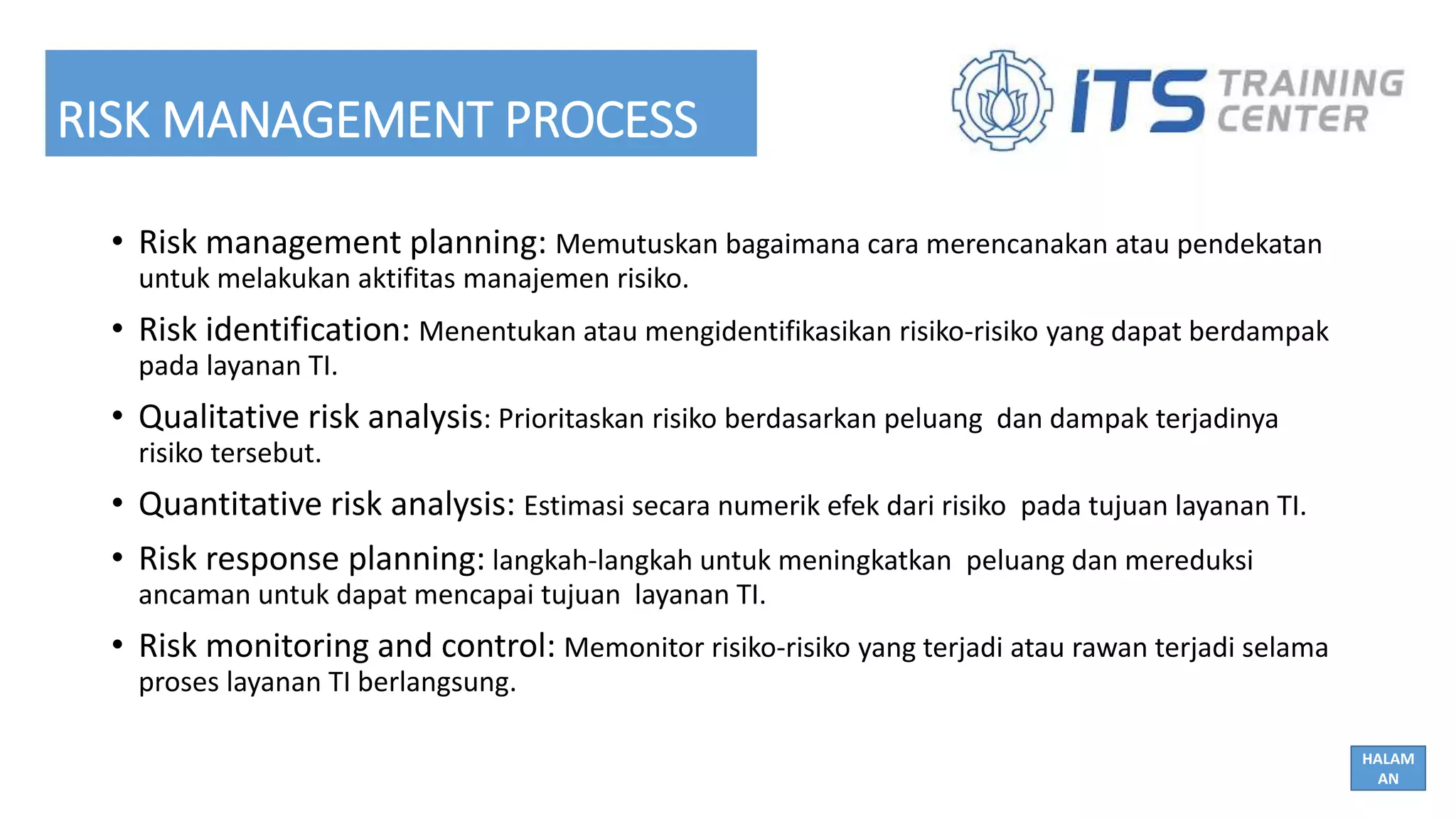 Materi 4-manajemen resiko ti | PPTX