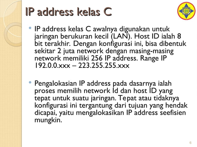 IP address adalah alamat yang diberikan pada jaringan komputer dan ...