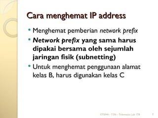 Subnetting adalah proses membagi jaringan yang lebih besar menjadi ...