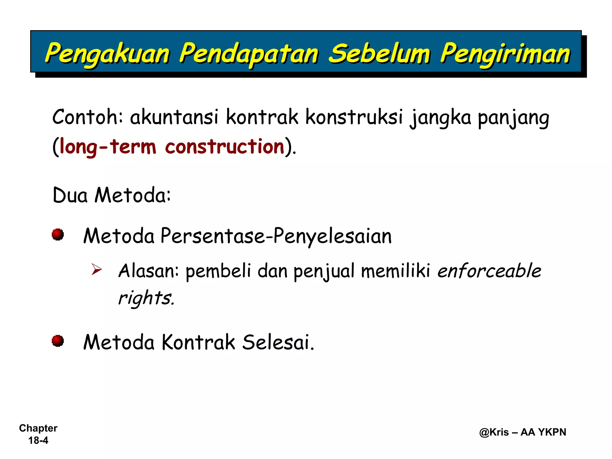 Revenue ( Pengakuan Pendapatan ) Bag 2 | PPT