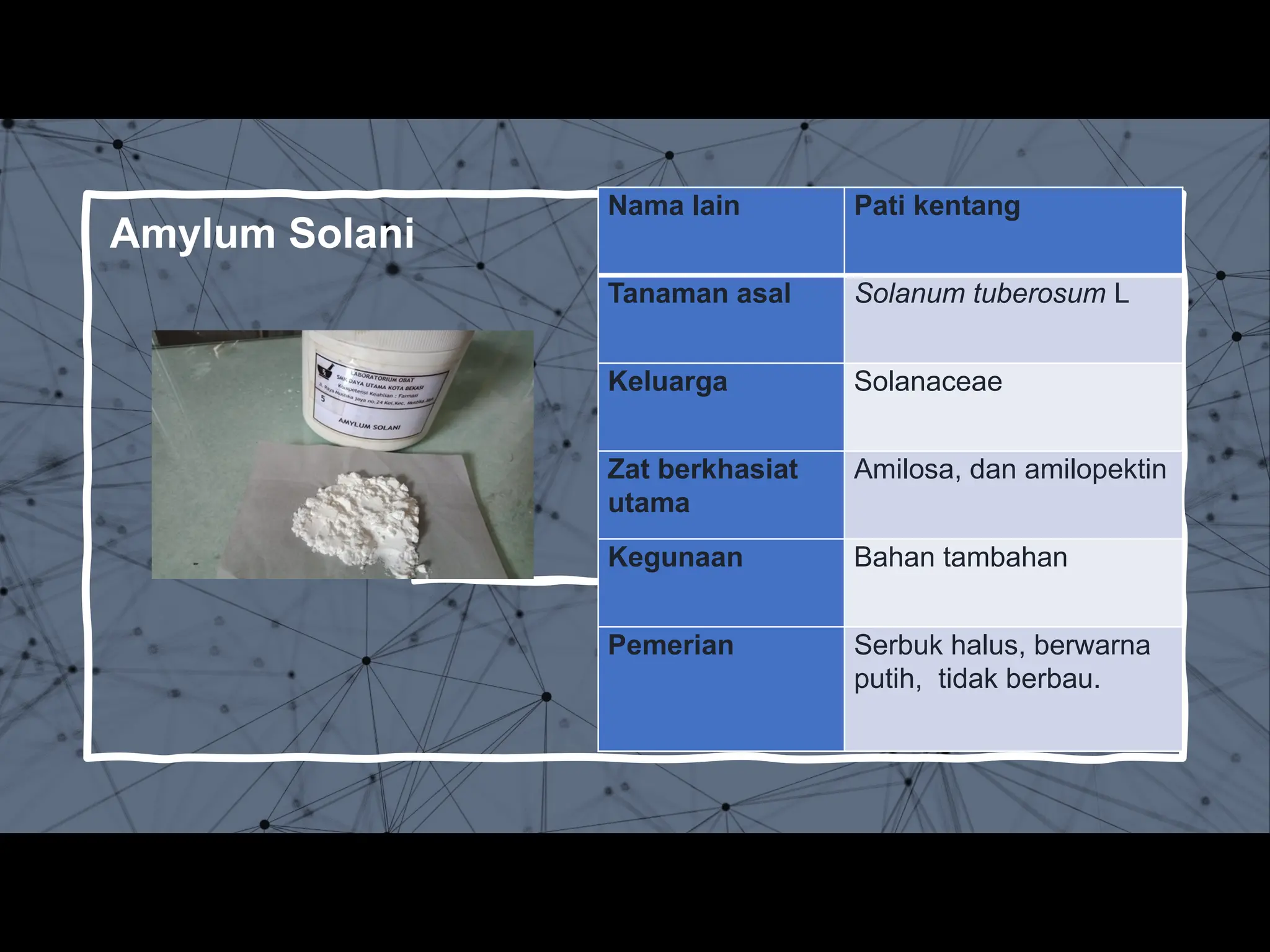 MATERI- AMYLUM ( pati ) mengandung karbohidrat | PPTX