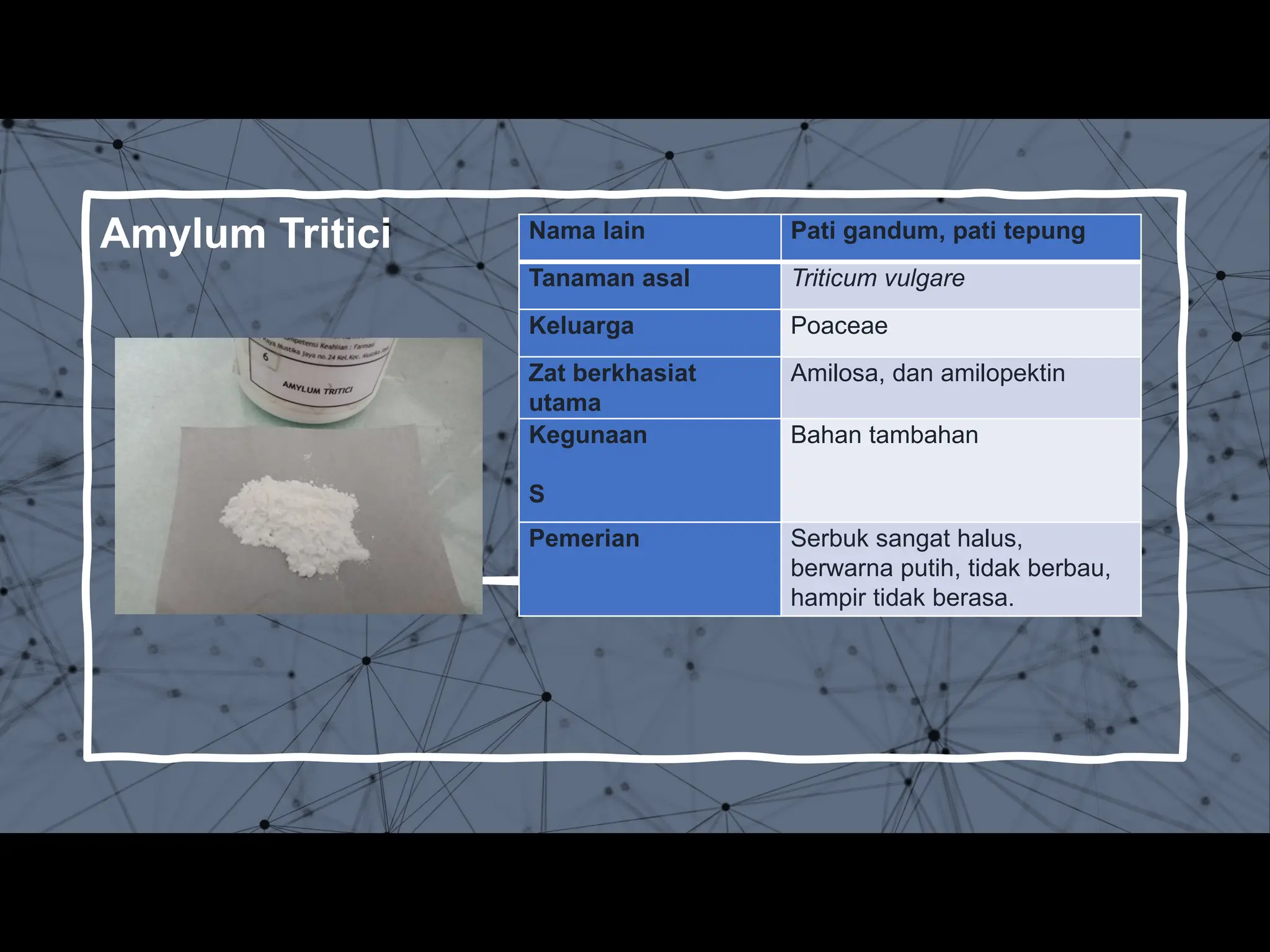MATERI- AMYLUM ( pati ) mengandung karbohidrat | PPTX