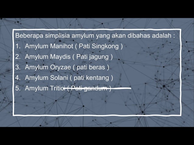 MATERI- AMYLUM ( pati ) mengandung karbohidrat | PPTX