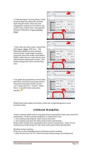 Tutorial Animasi menggunakan macromedia Flash 8 | PDF