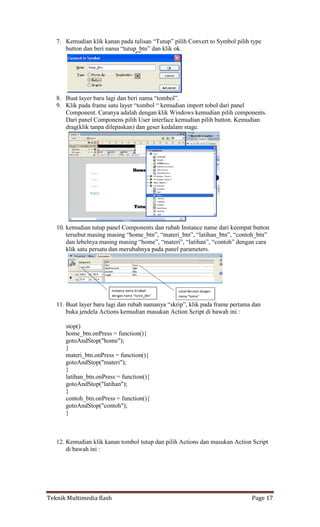 Tutorial Animasi menggunakan macromedia Flash 8 | PDF