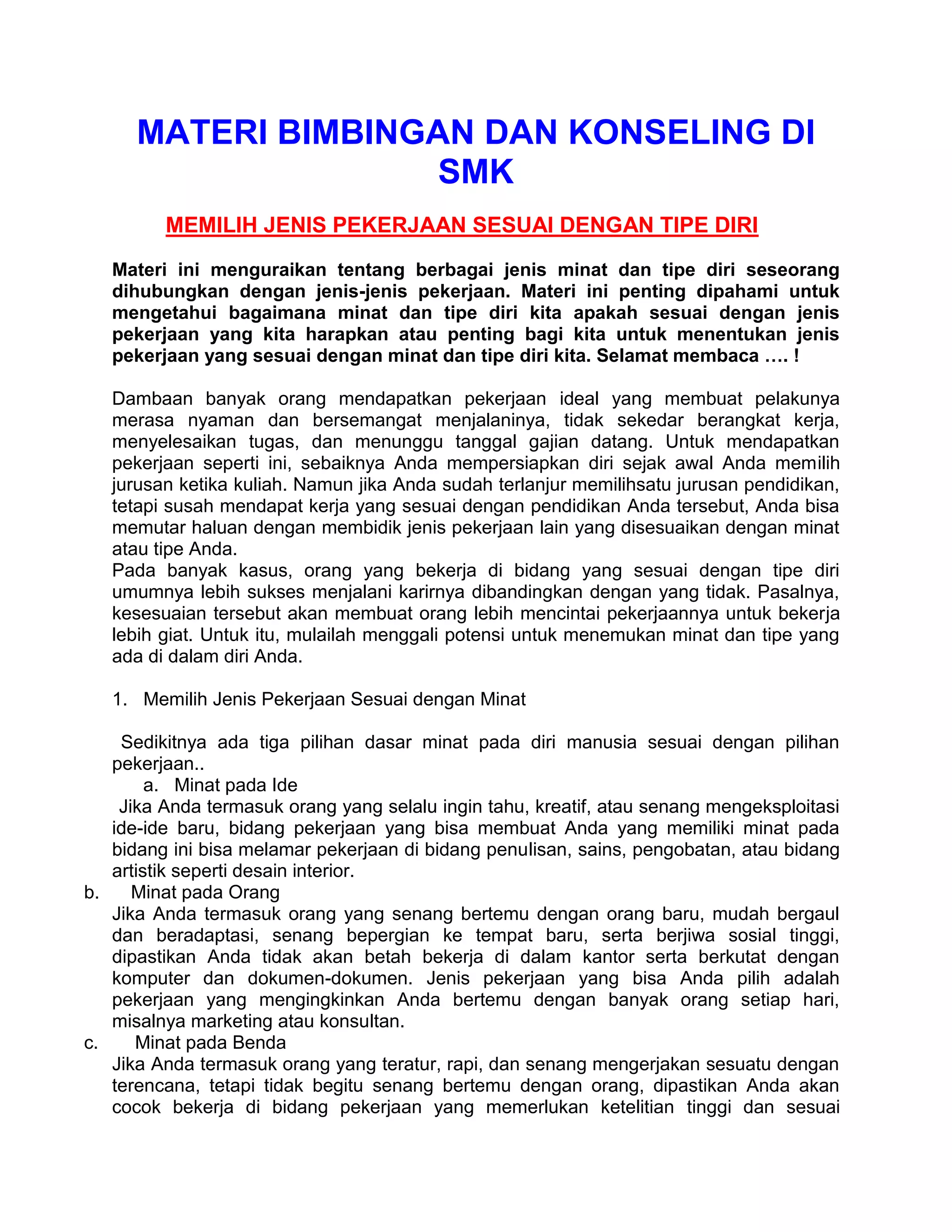 Materi bimbingan-dan-konseling-di-smk | DOCX