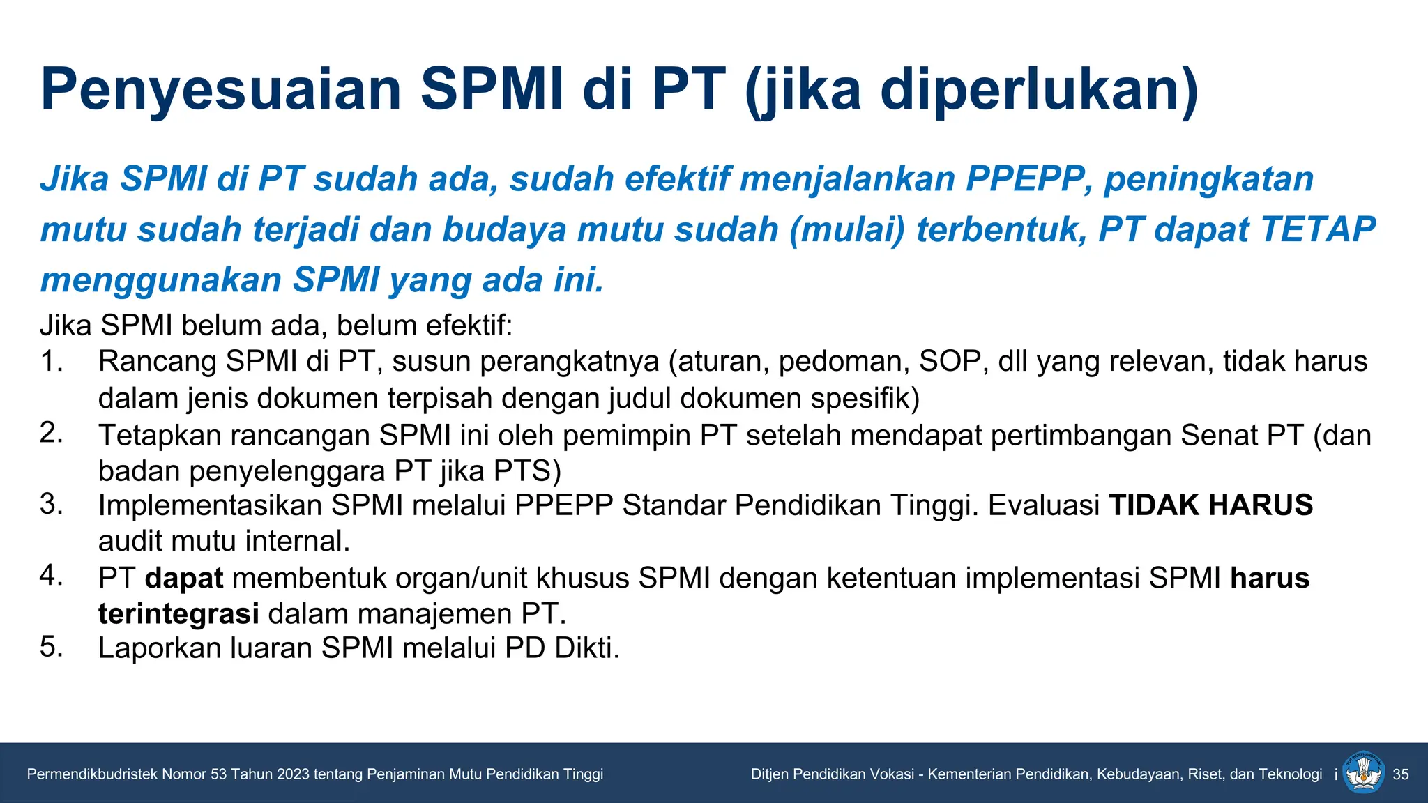 implementasu Permendikbudristek no 53 2023 | PDF