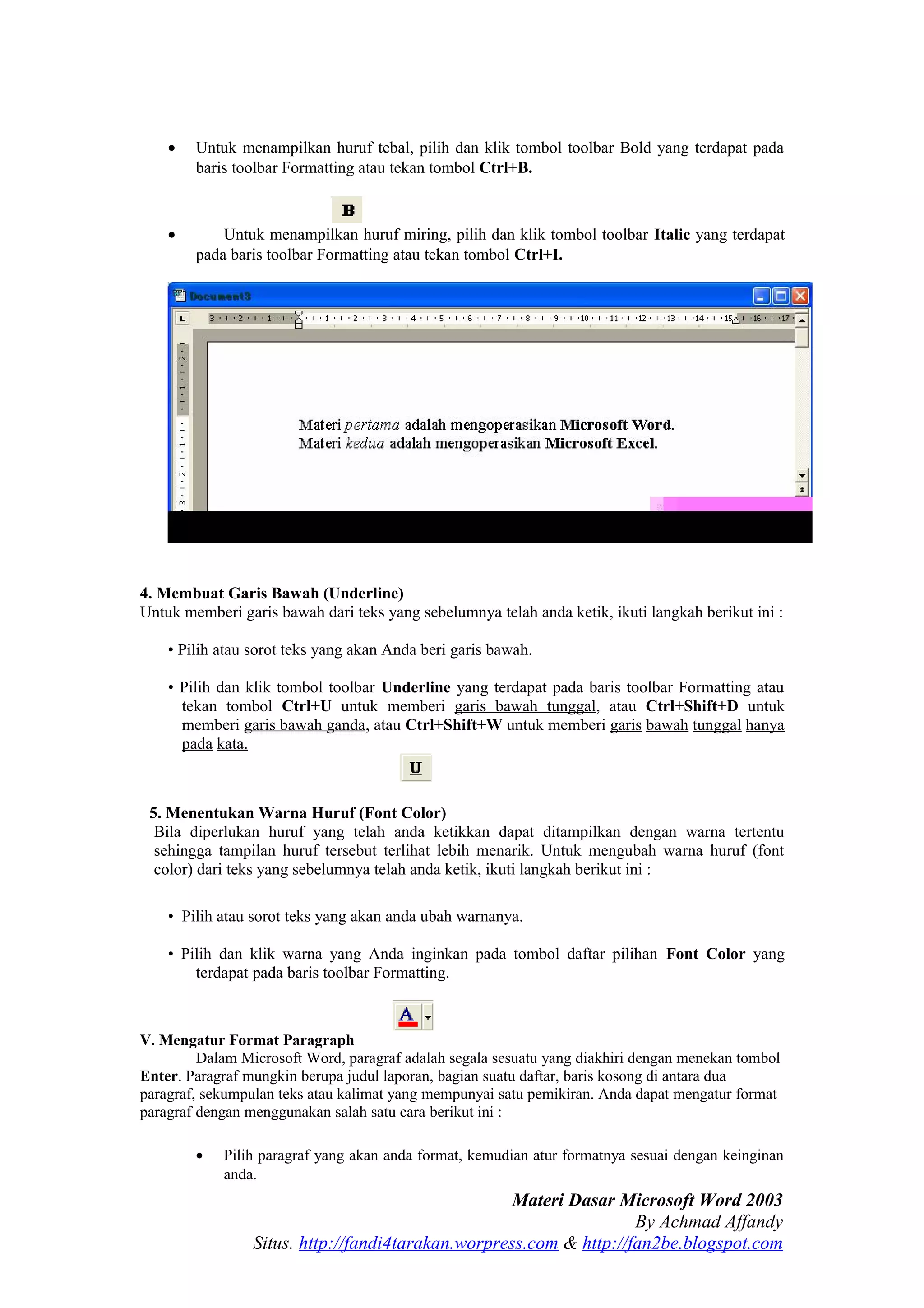 Materi dasar-word-2003 | PDF