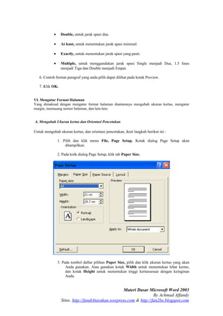 Materi dasar-word-2003 | PDF